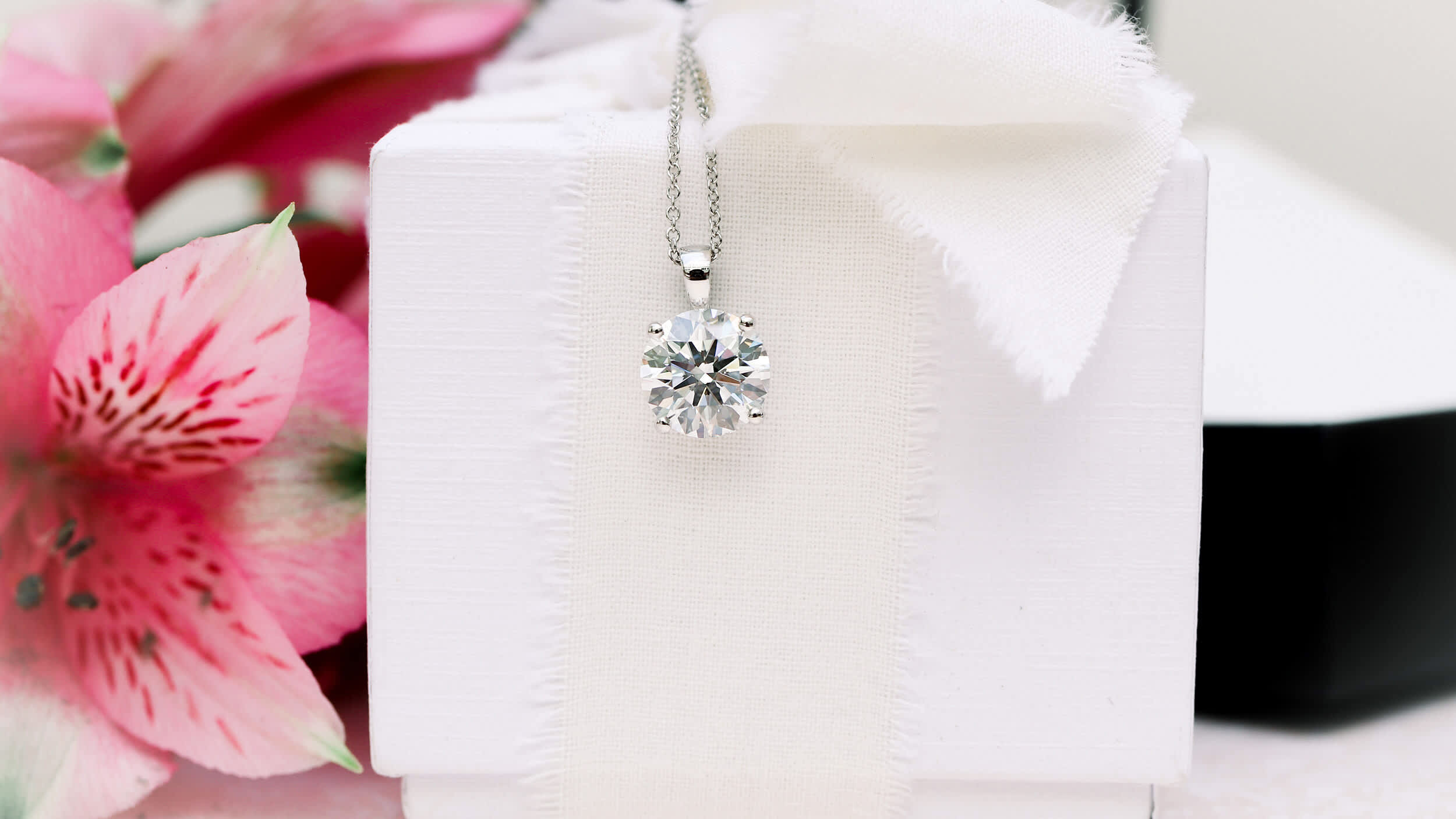 Lab Diamond Pendant Necklaces