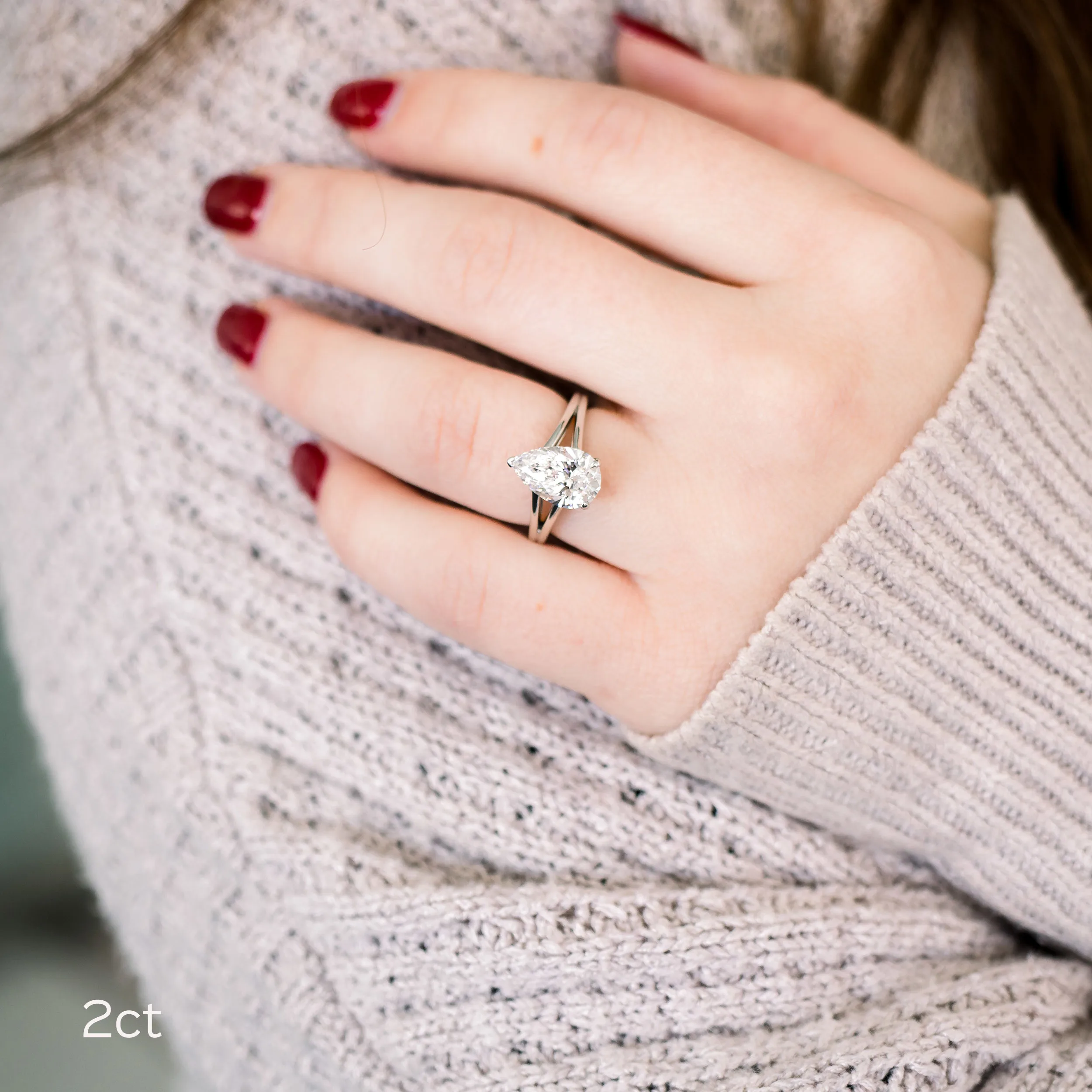 Split Shank Solitaire Diamond Engagement Ring