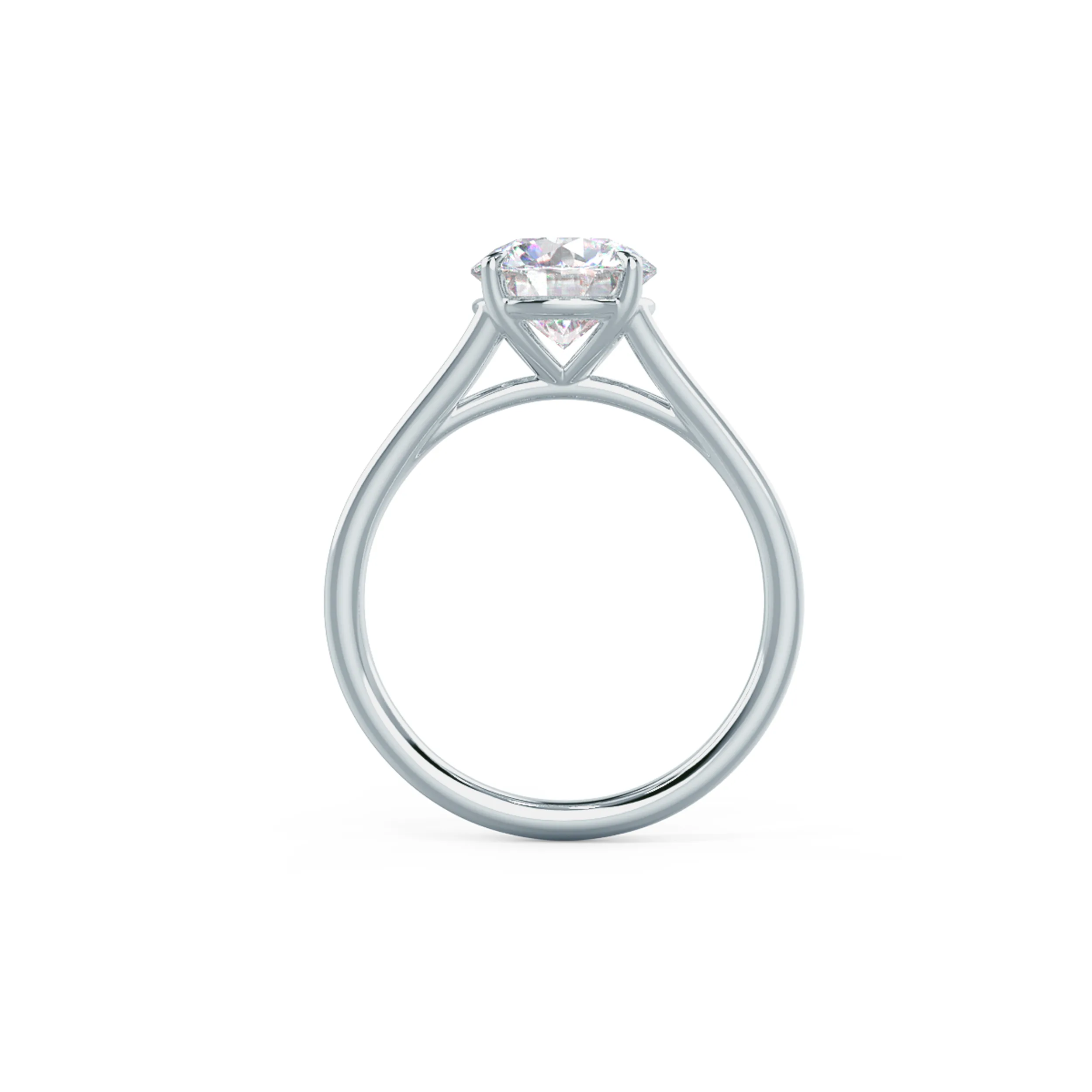 Split Shank Solitaire Diamond Engagement Ring