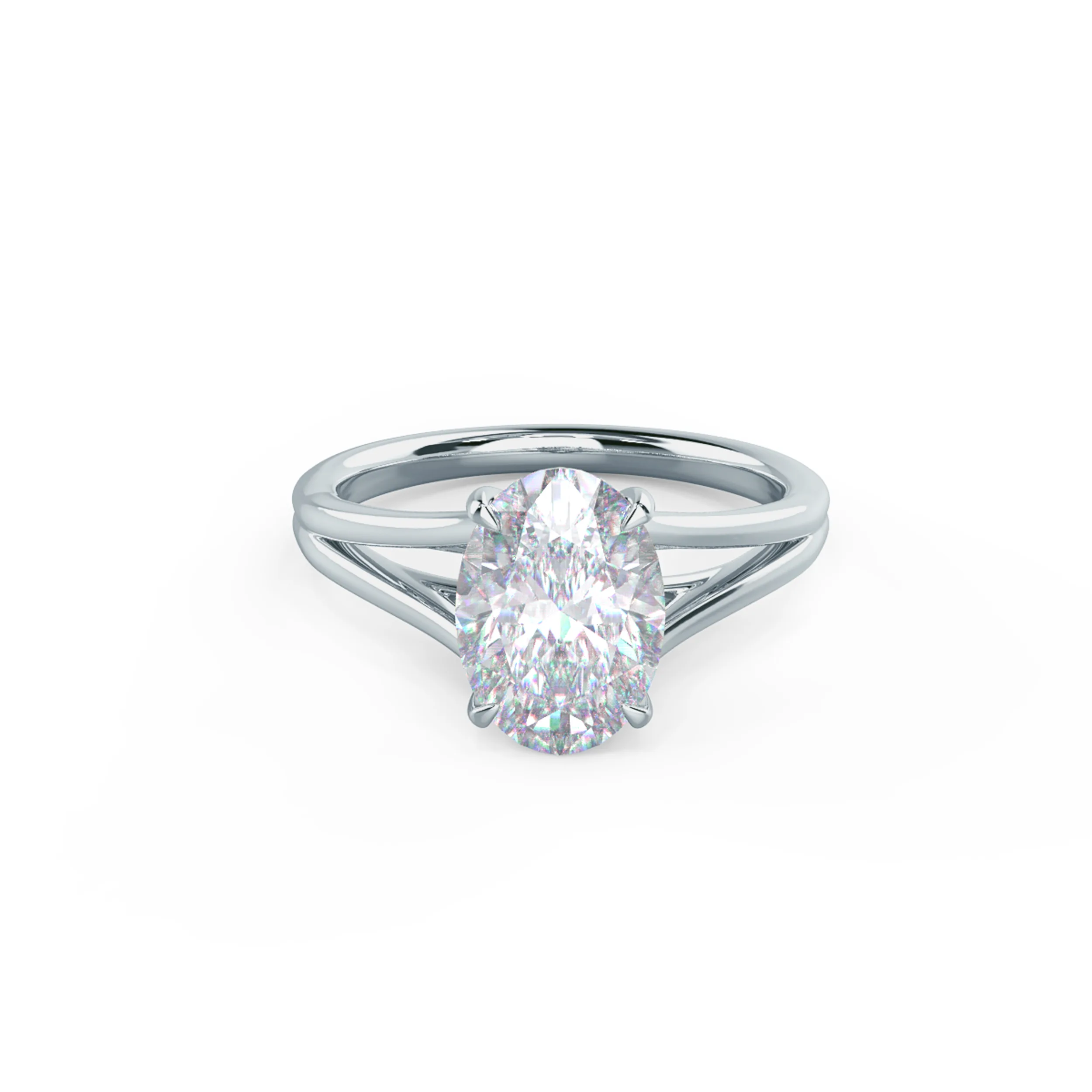 Split Shank Solitaire Diamond Engagement Ring