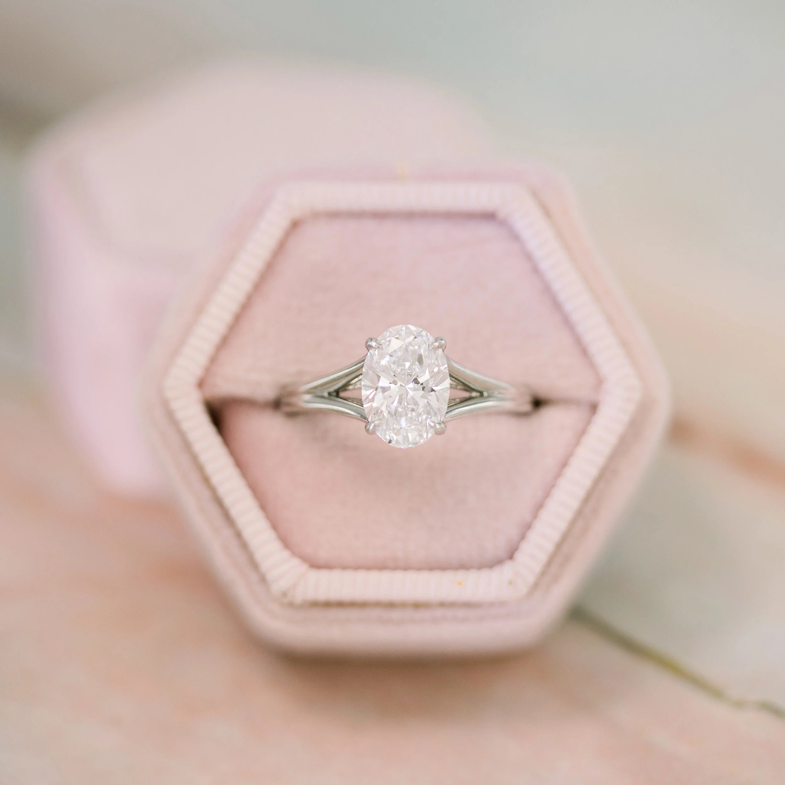 Split Shank Solitaire Diamond Engagement Ring