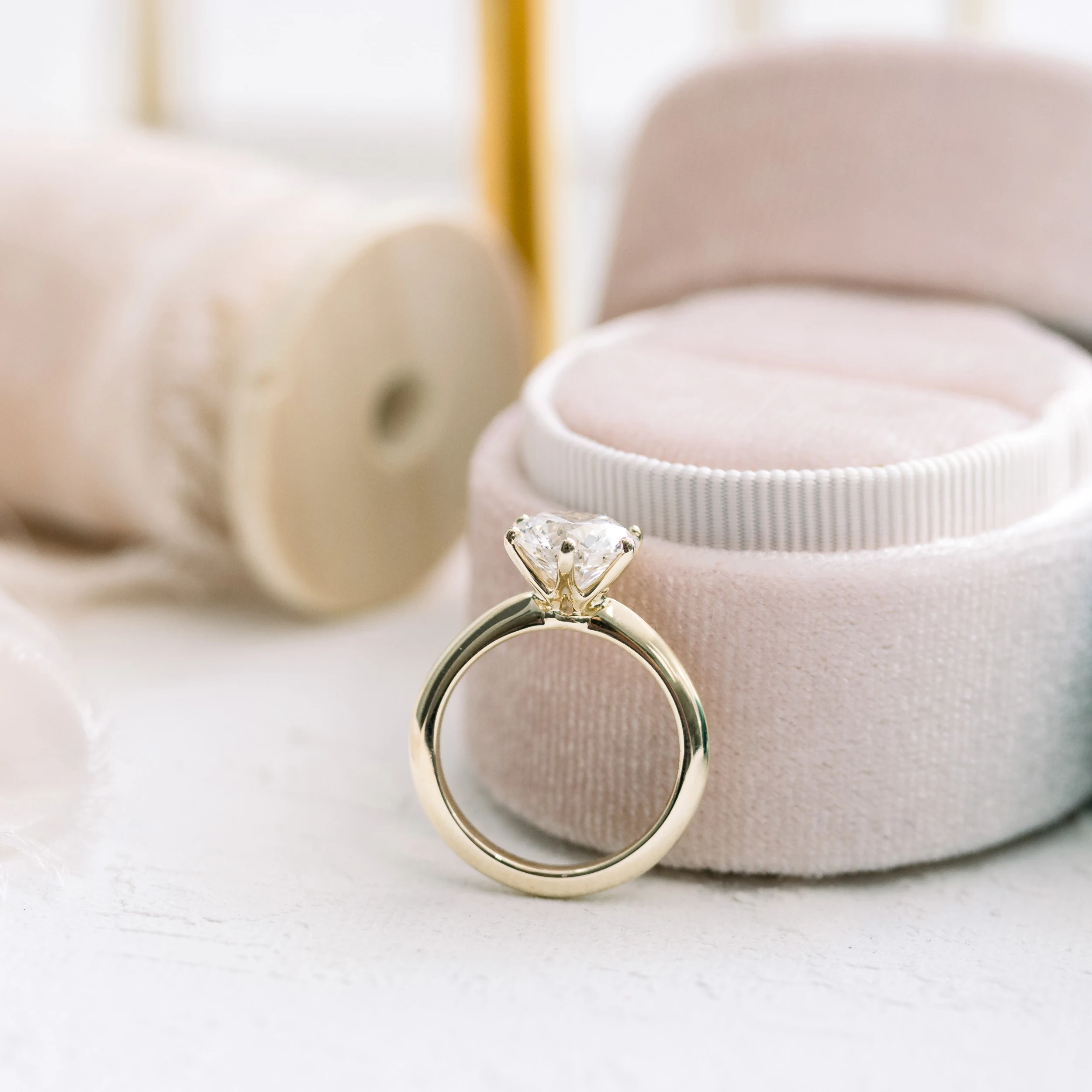 Round Classic Six Prong Solitaire Diamond Engagement Ring