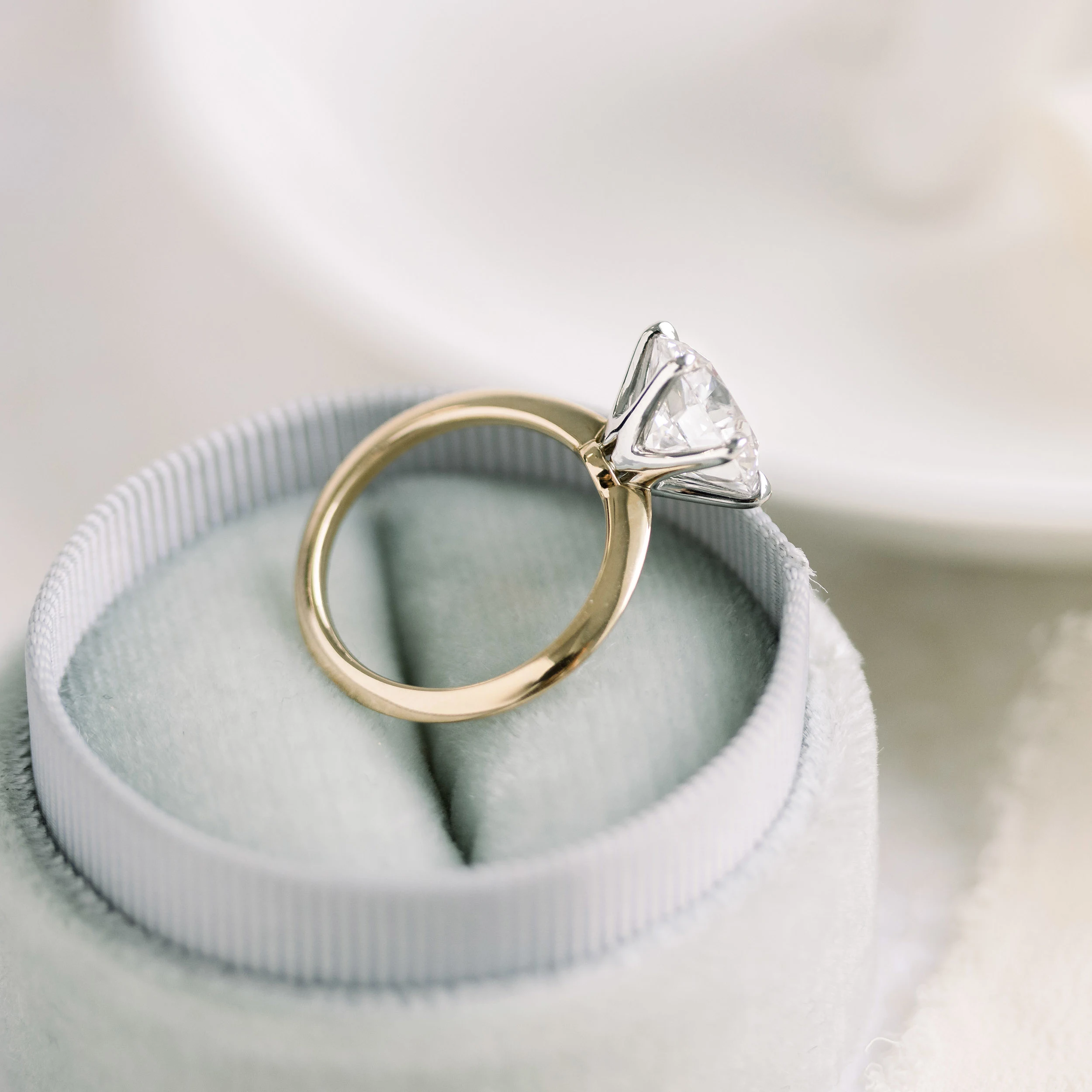 Round Classic Six Prong Solitaire Diamond Engagement Ring