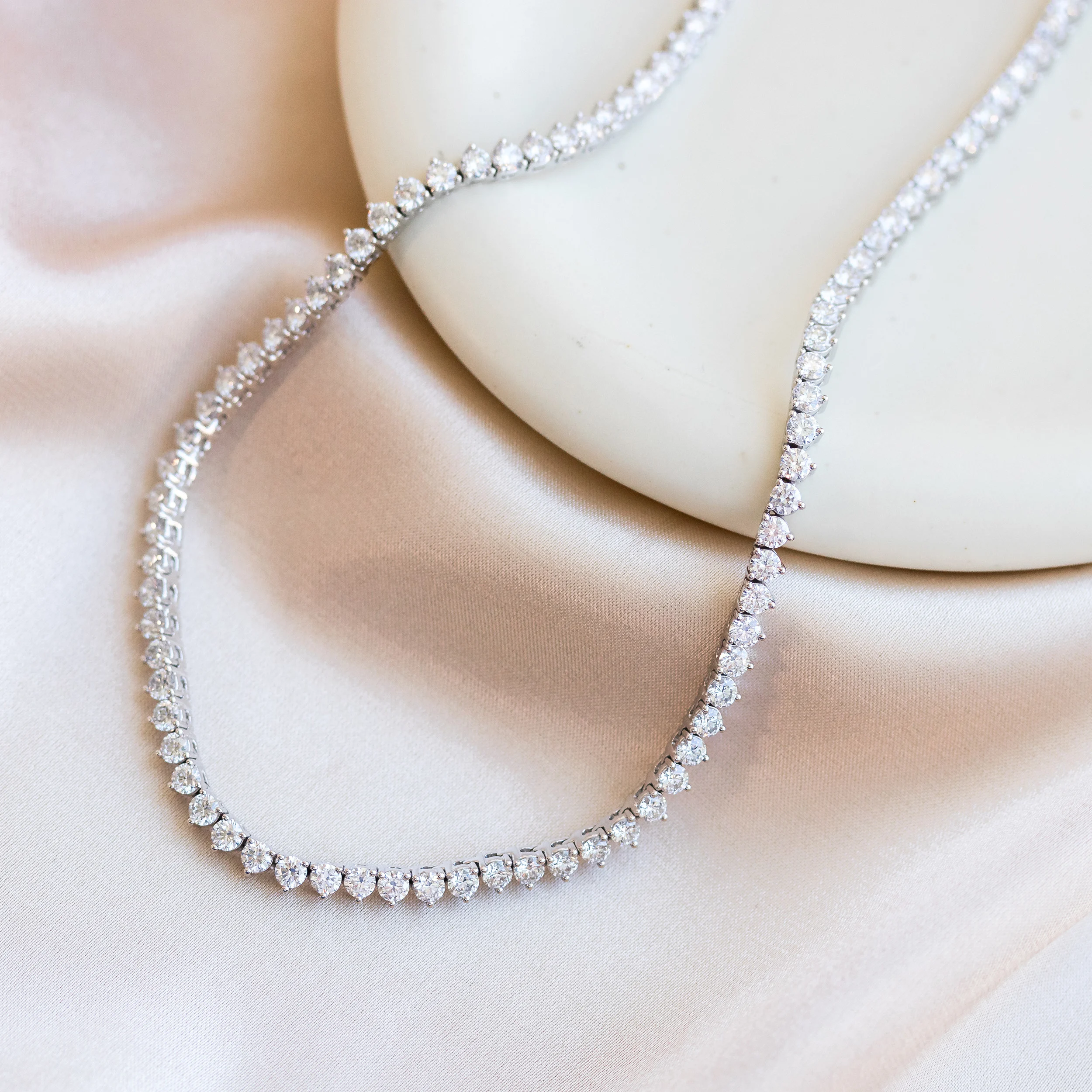 Lab Diamond Tennis Necklace