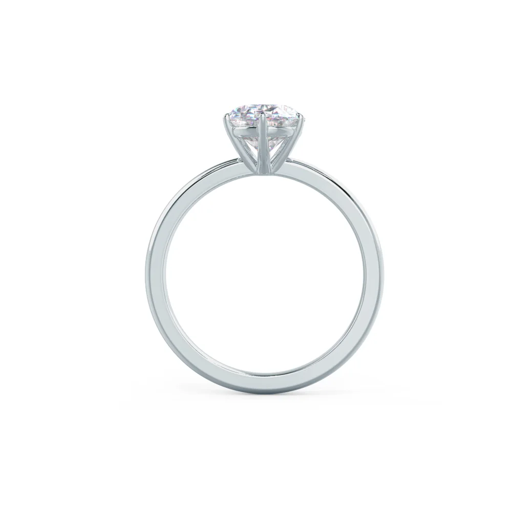 Oval Six Prong Solitaire Diamond Engagement Ring