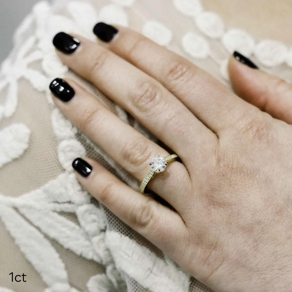 Channel Diamond Engagement Ring