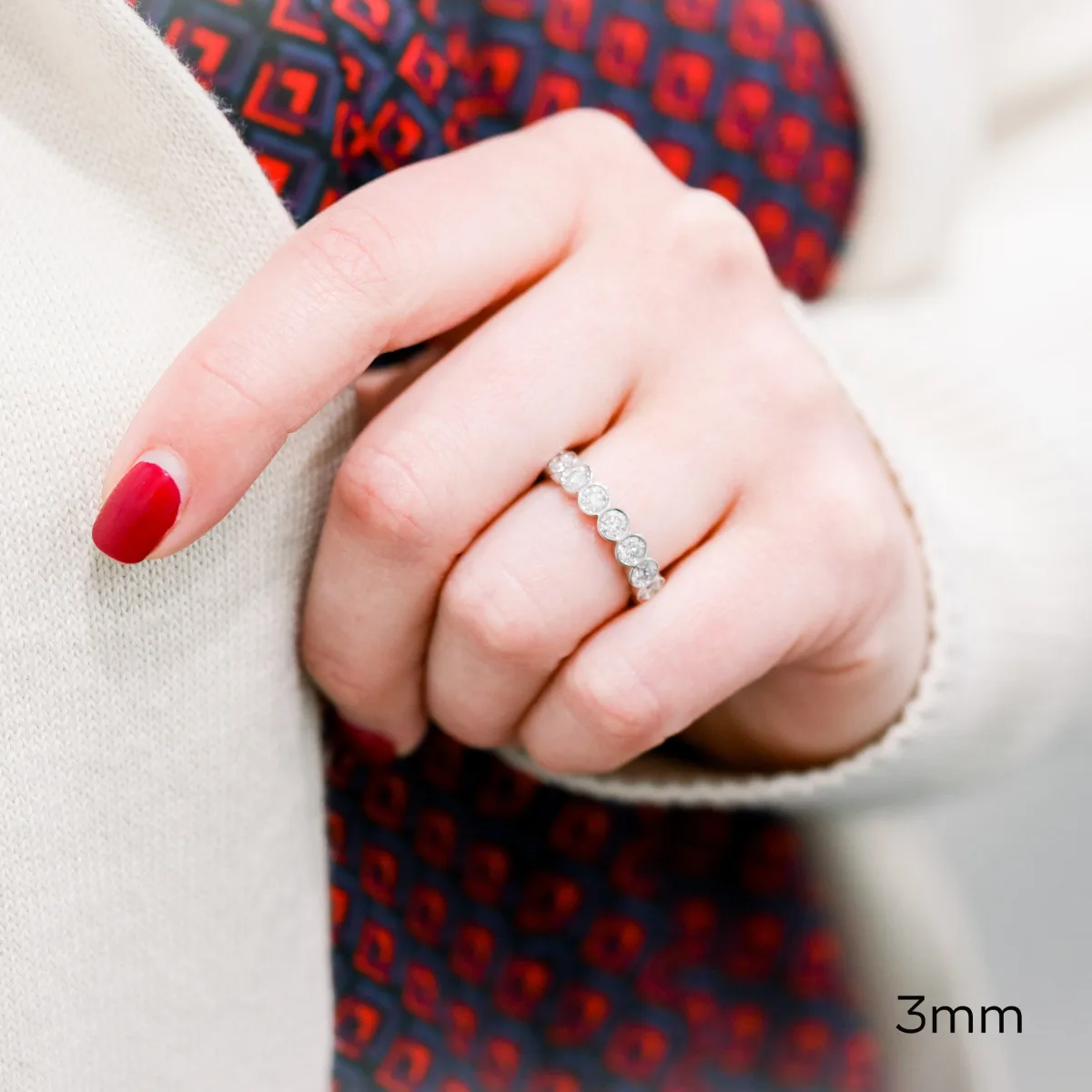 Bezel Set Round Diamond Eternity Band