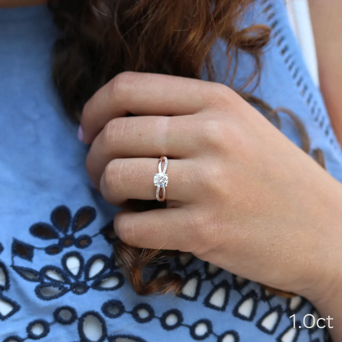 Infinity Twist Diamond Engagement Ring