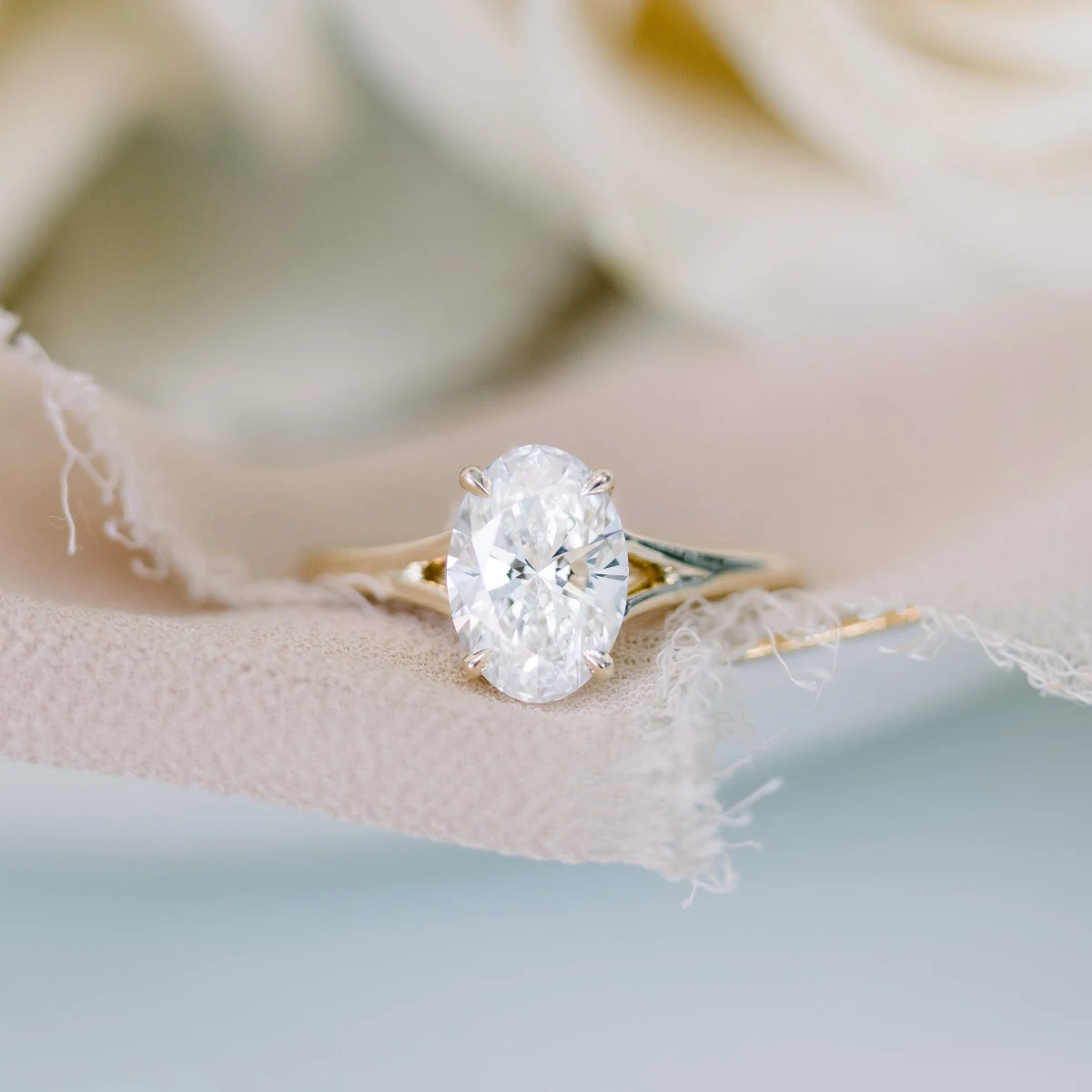 Split Shank Solitaire Diamond Engagement Ring