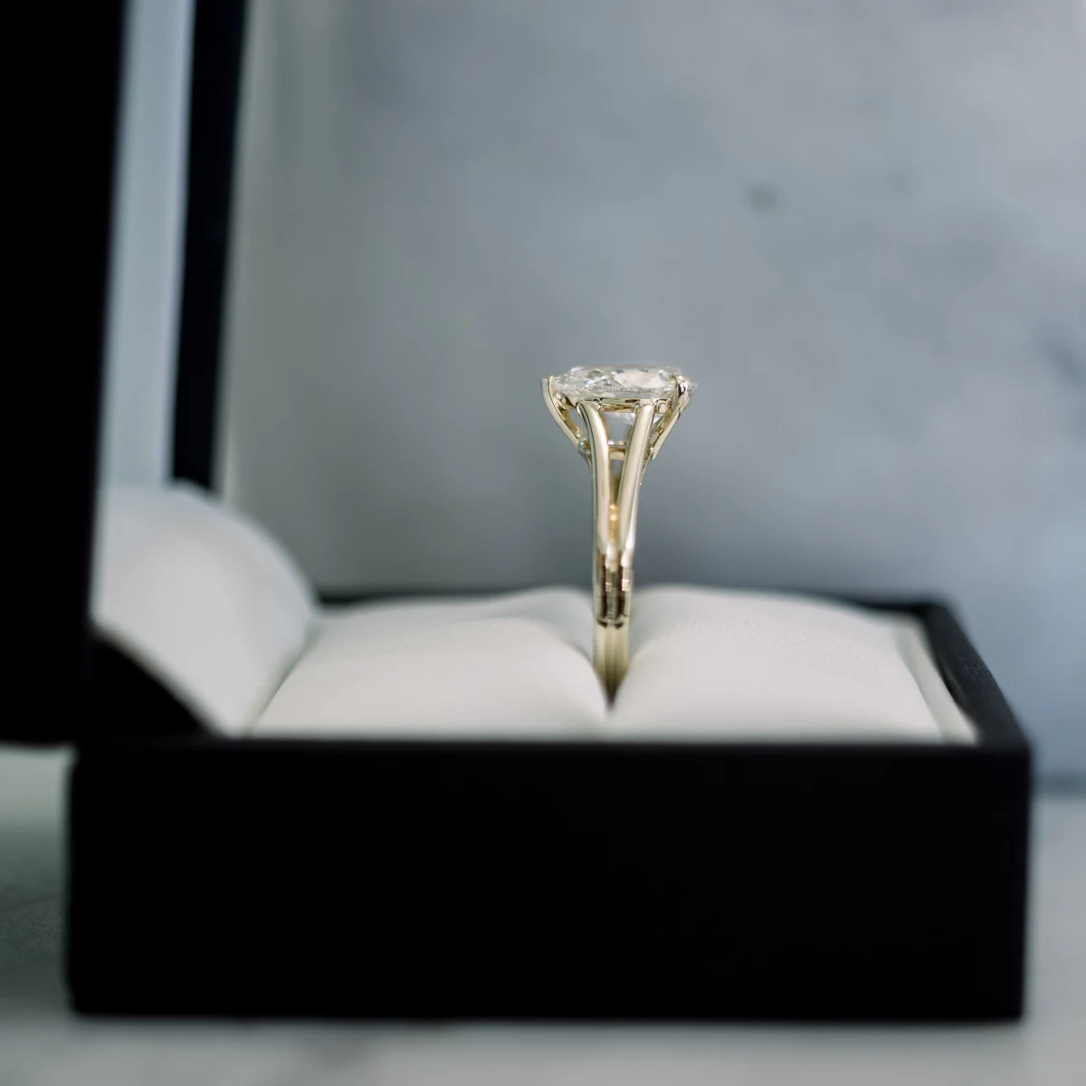 Split Shank Solitaire Diamond Engagement Ring