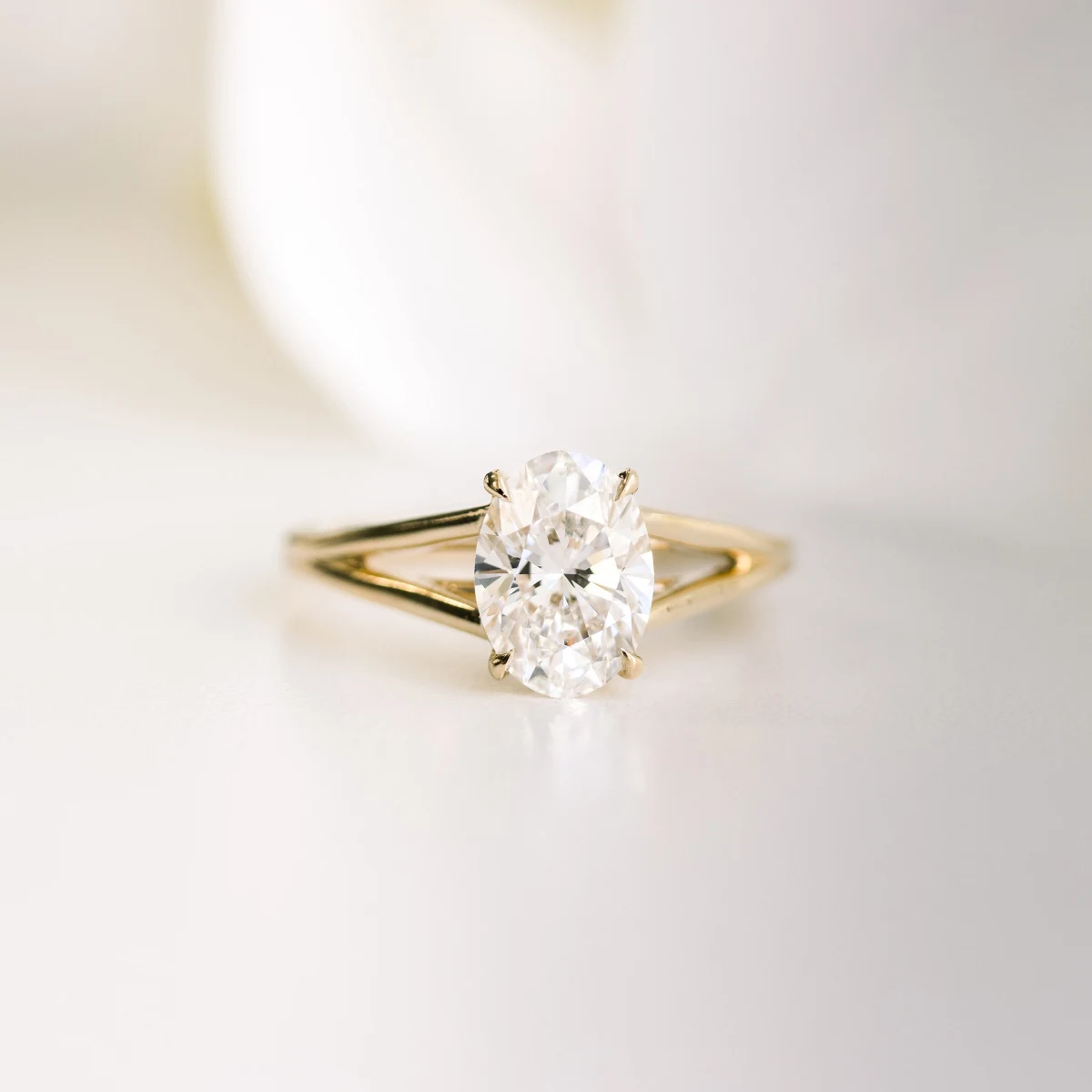 Split Shank Solitaire Diamond Engagement Ring
