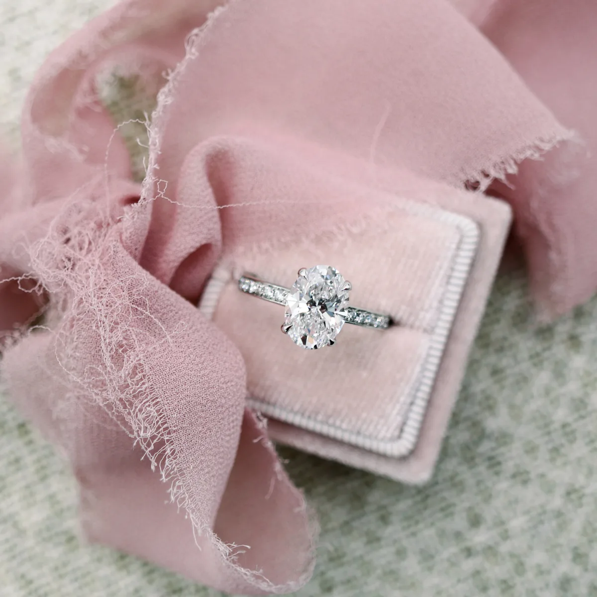 Channel Diamond Engagement Ring