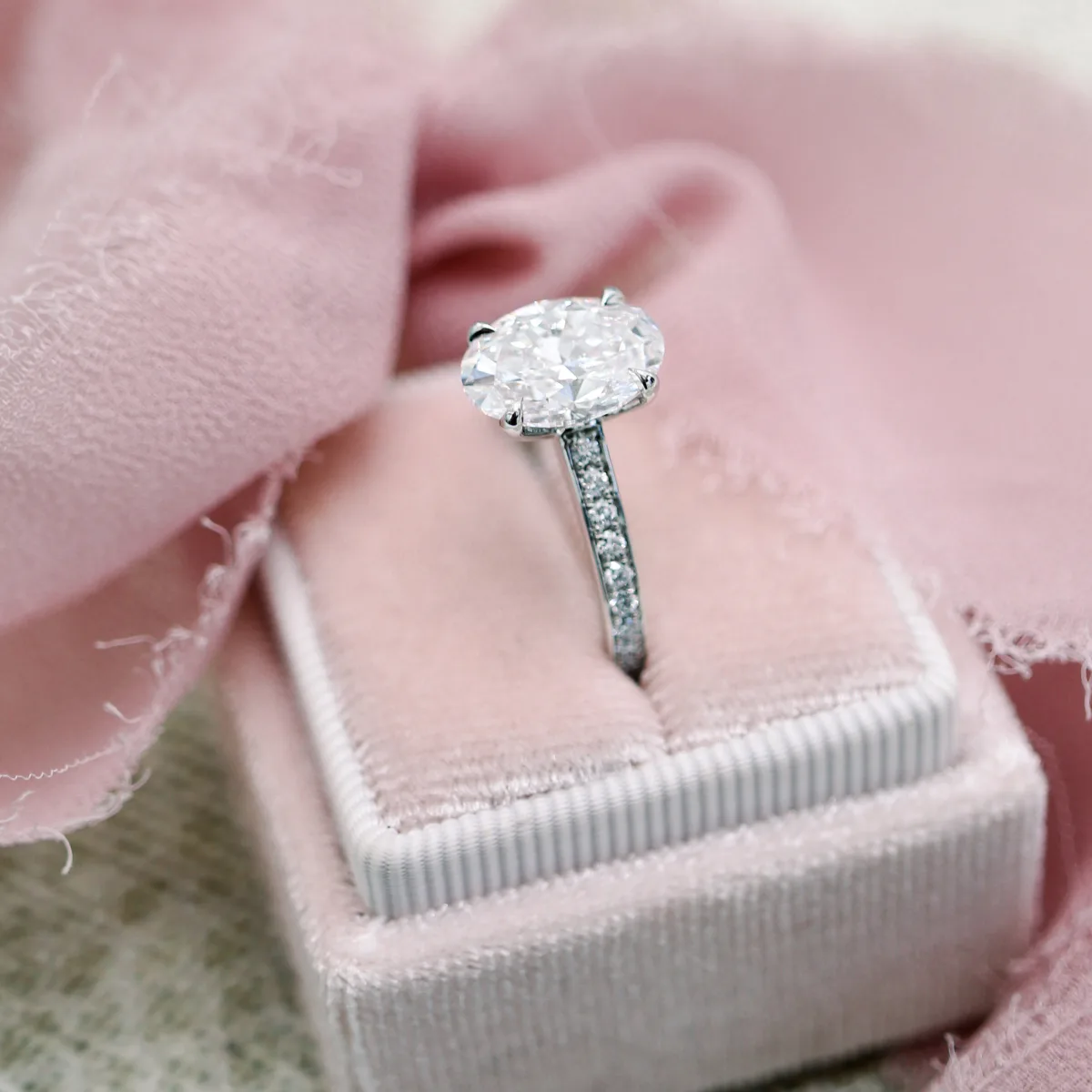 Channel Diamond Engagement Ring