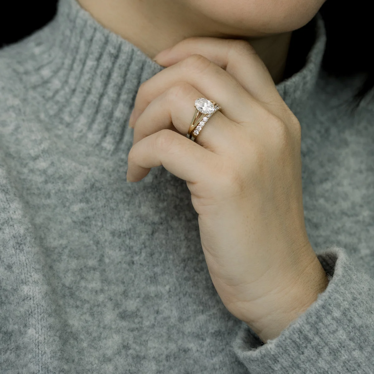 Split Shank Solitaire Diamond Engagement Ring