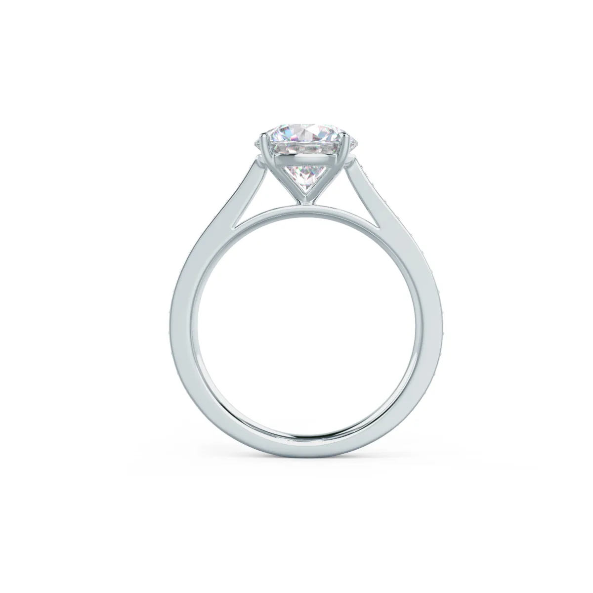 Channel Diamond Engagement Ring