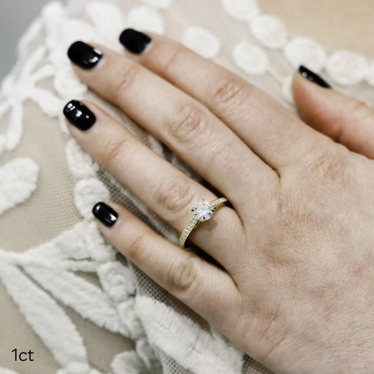 Channel Diamond Engagement Ring