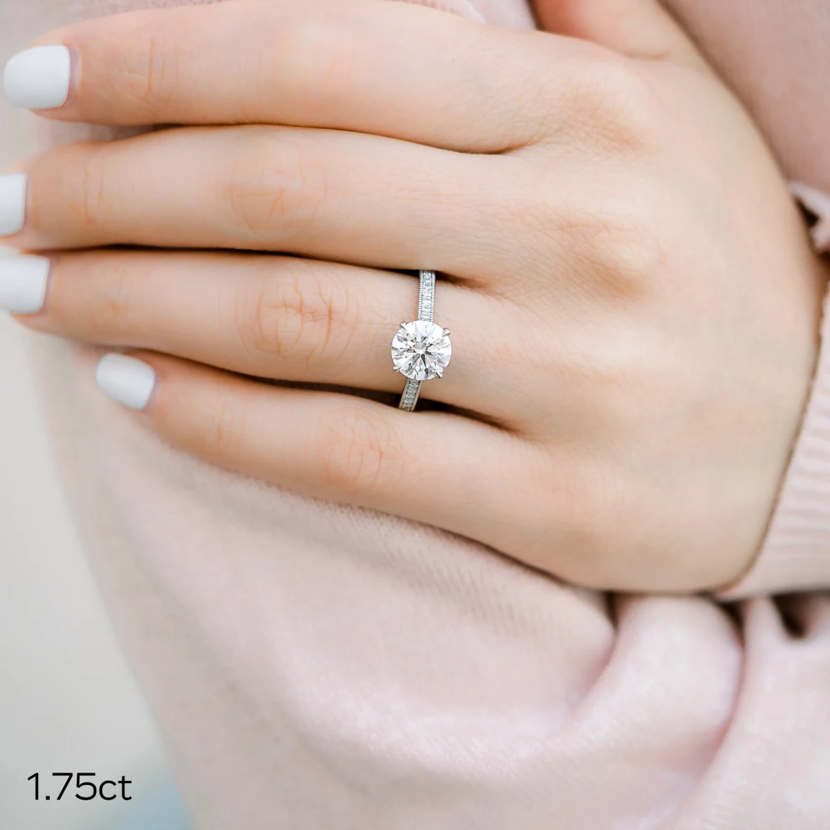 Channel Diamond Engagement Ring