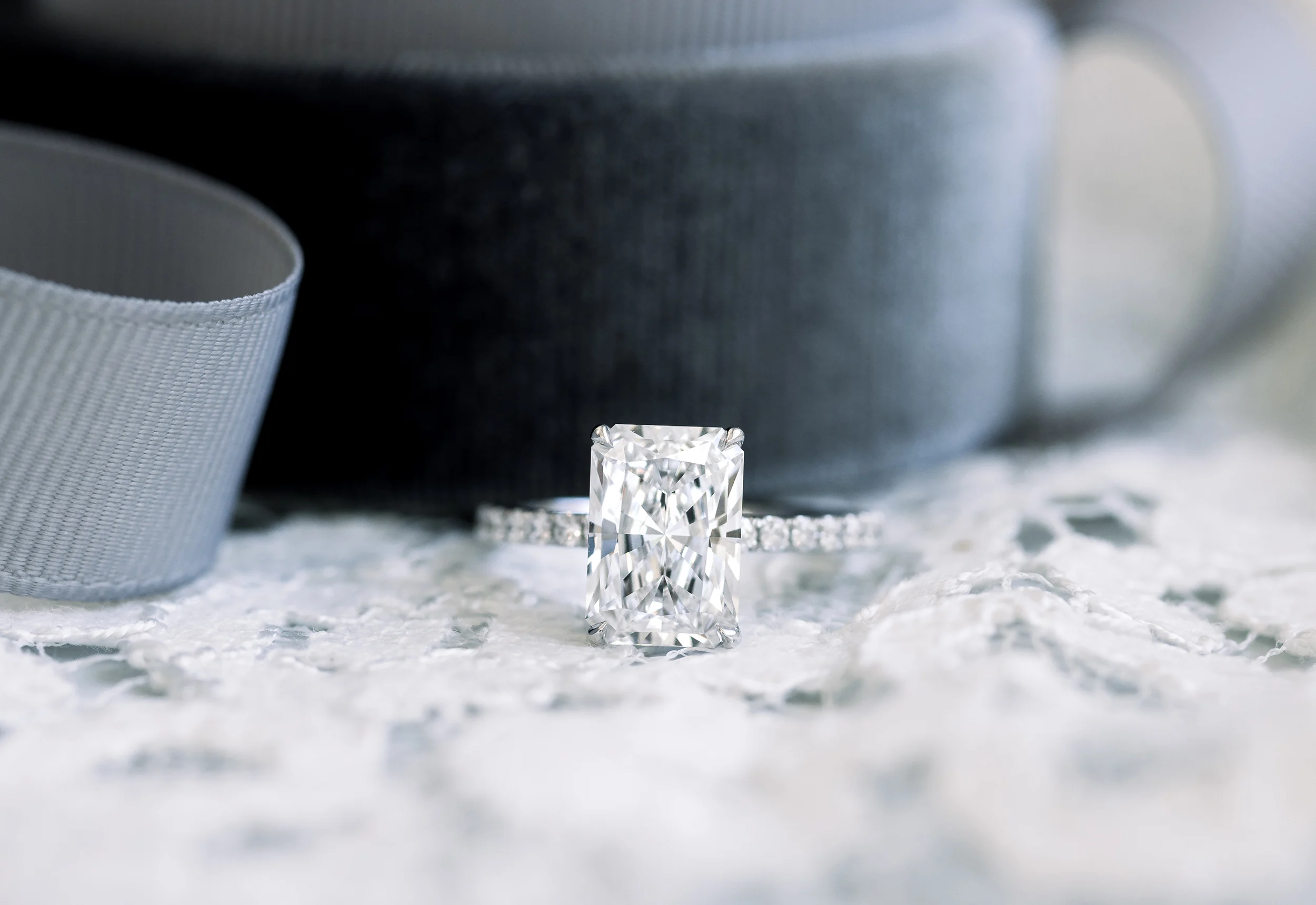 Radiant Cut Lab Diamond Engagement Rings