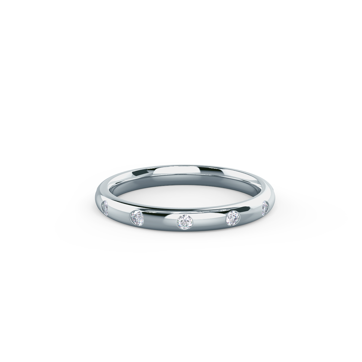 Rounded Flush Set Eternity Band