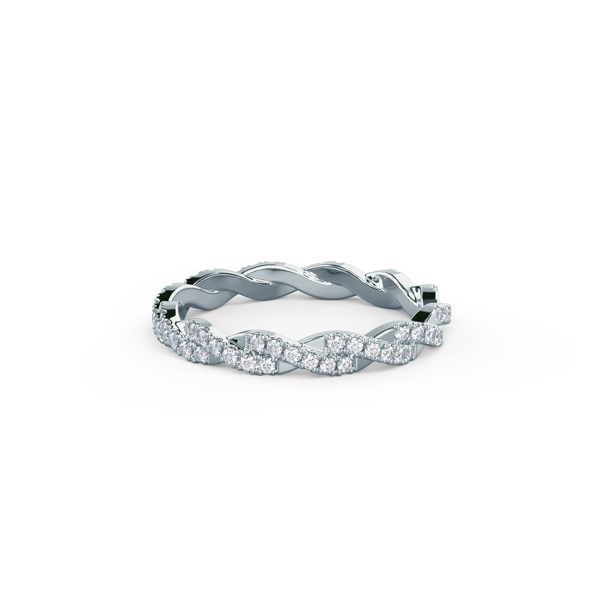 Diamond Infinity Twist Full Eternity Band