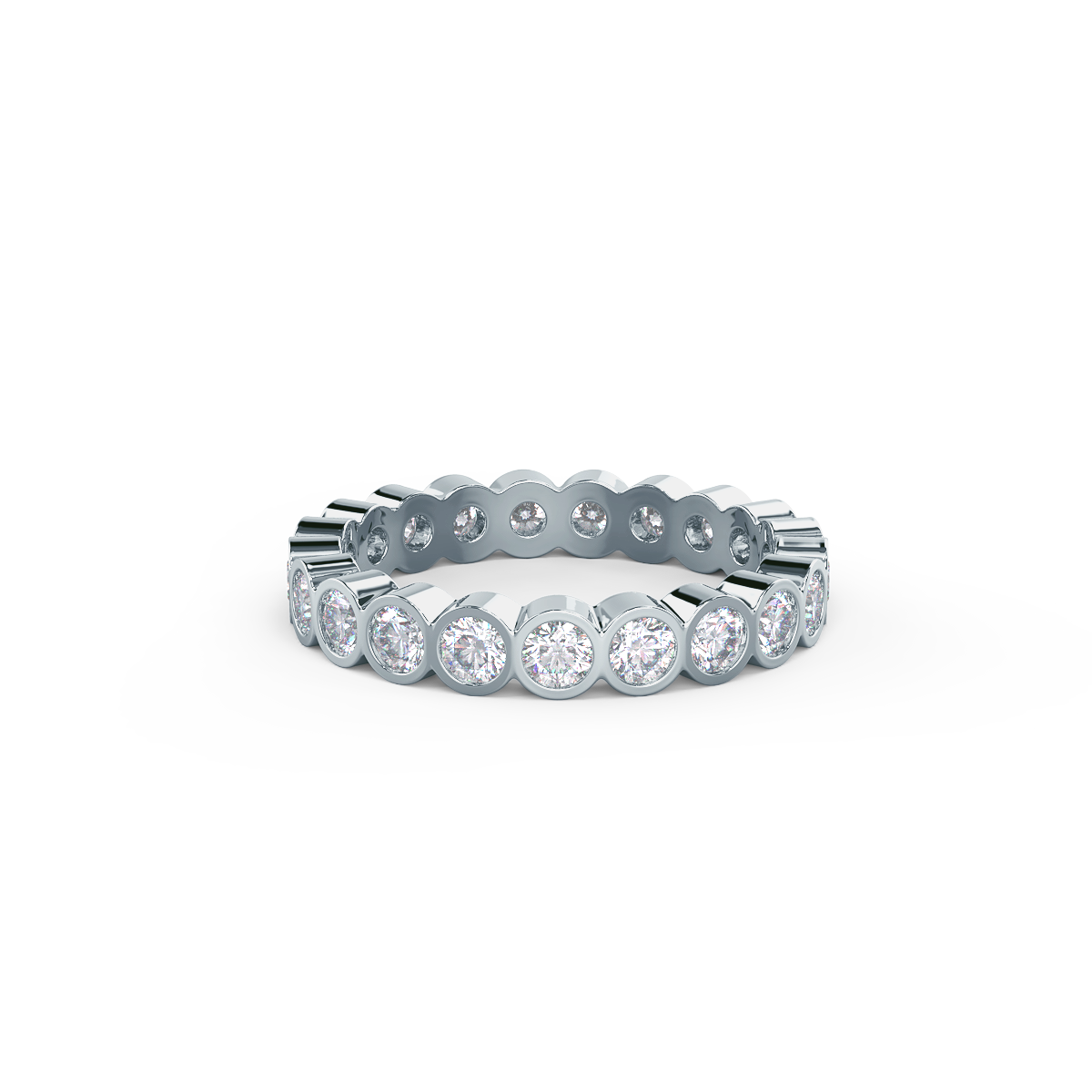 Bezel Set Round Diamond Eternity Band